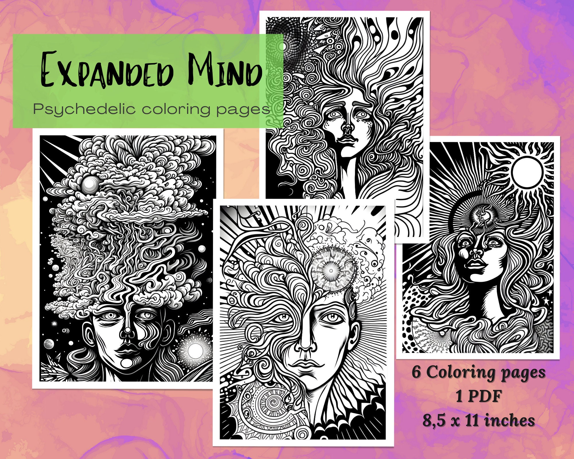 Expanded Mind Coloring Pages, Psychedelic Coloring Pages, Trippy ...