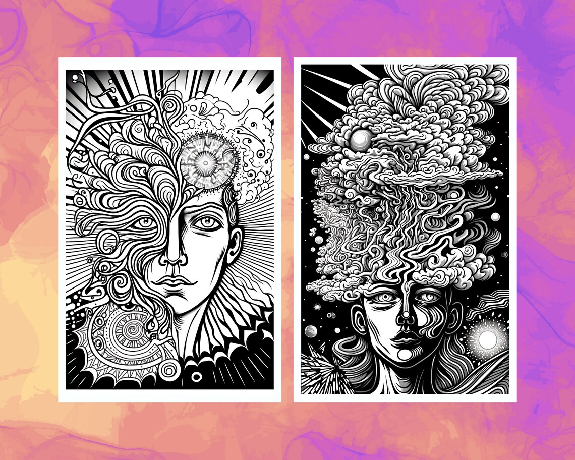 Expanded Mind Coloring Pages, Psychedelic Coloring Pages, Trippy ...