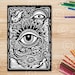 The Third Eye Coloring Pages, Instant Download Coloring Pages, Adult ...