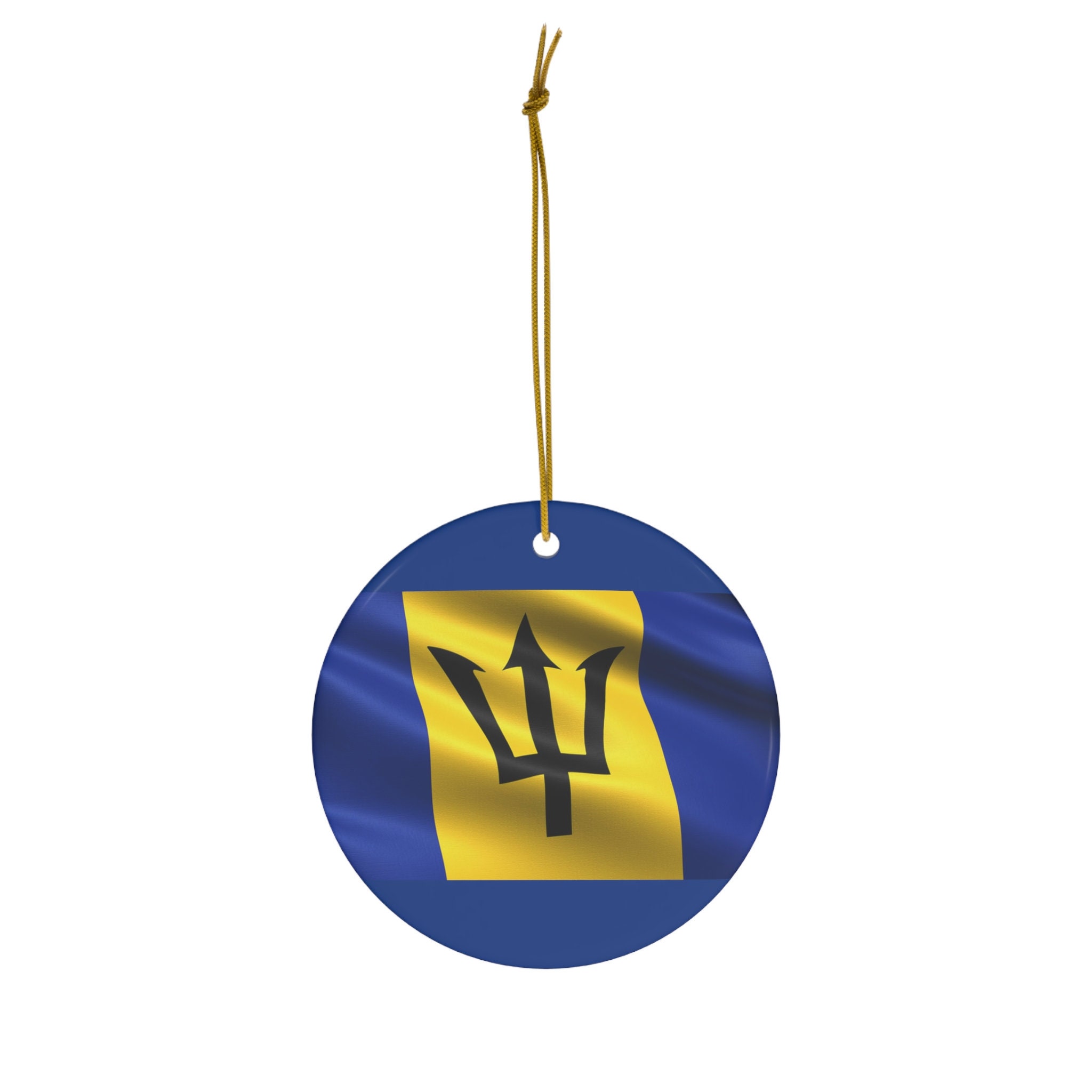 Decoration Barbados Flag Ceramic Ornament, 4 Shapes Snowflake, Star ...
