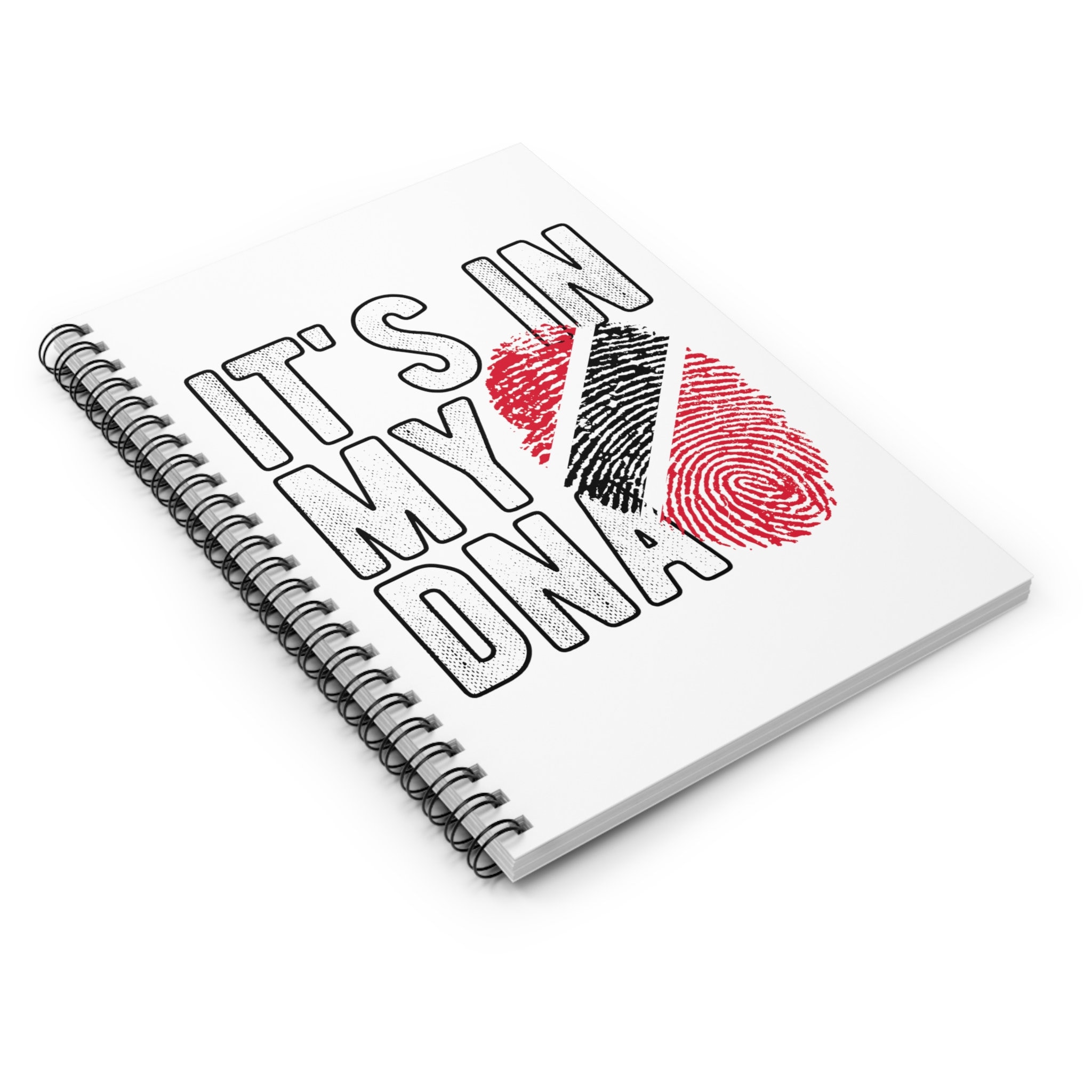 Notebook It's in My DNA trinidad and Tobago Thumbprint Ruled White ...