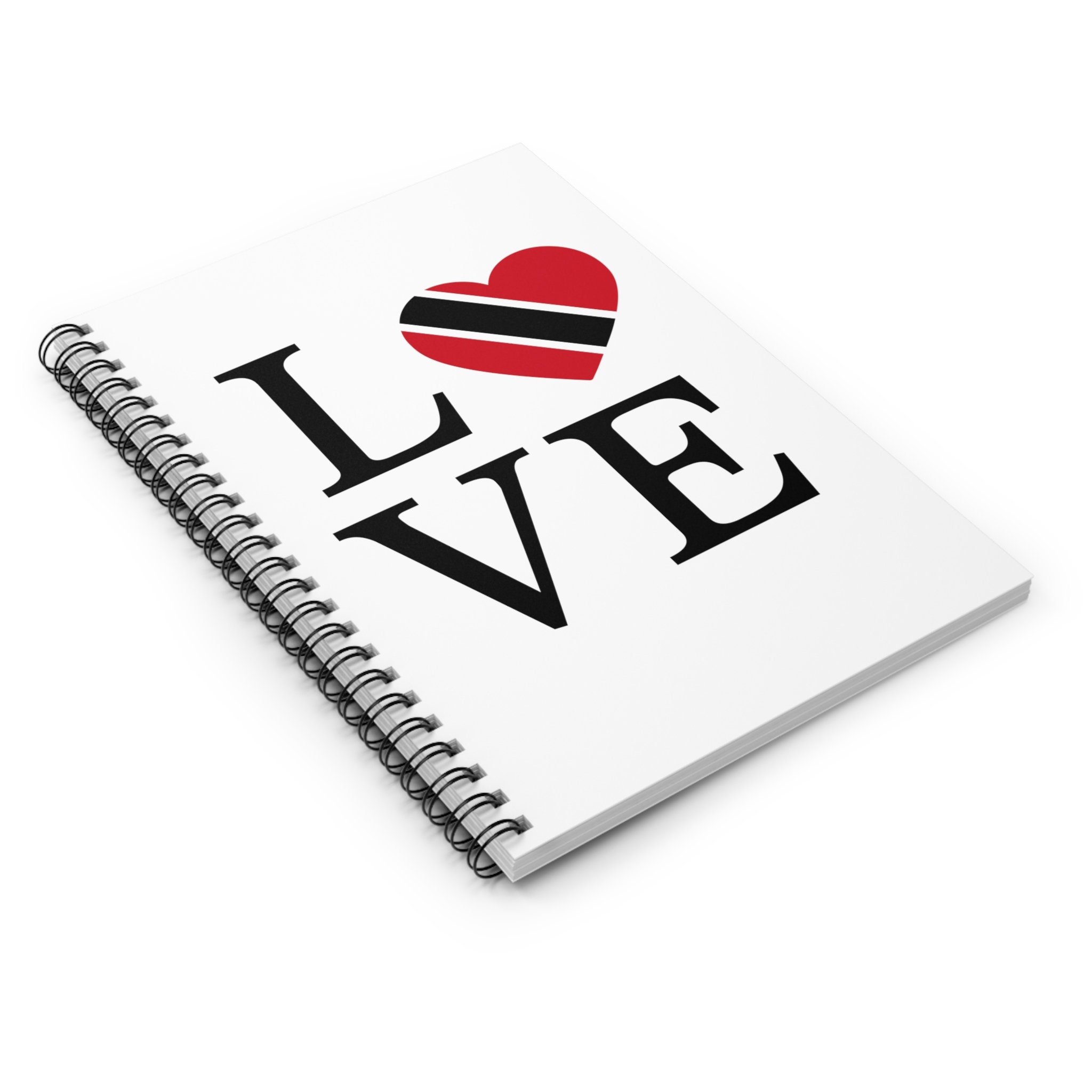 Notebook Trinidad & Tobago Love Love Flag Heart Spiral Ruled Lined ...