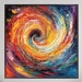 Colorful Swirl, Space Landscape 100% Hand Painted, Textured Painting ...