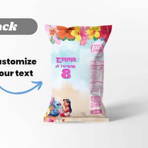 Lilo and Stitch Chip Bags - Stitch Birthday Party Favors for Kids ...