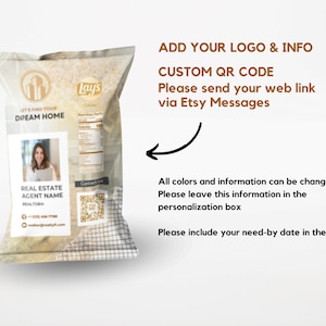 Real Estate Open House Favors Chip Bags Personalized, Marketing Ideas ...