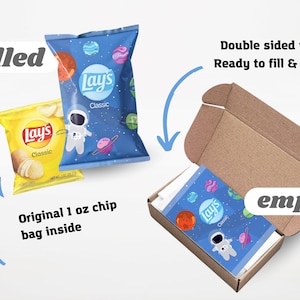 Outer Space Birthday Chip Bags Planet Birthday Chips Astronaut Birthday ...
