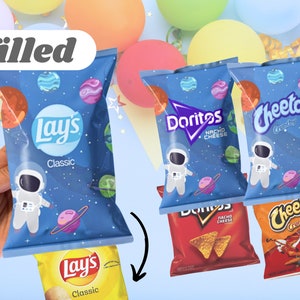 Outer Space Birthday Chip Bags Planet Birthday Chips Astronaut Birthday ...