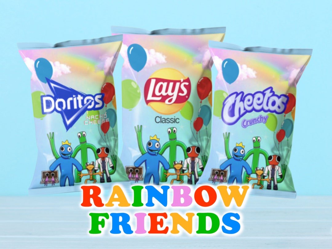 Rainbow Friends Party Chip Bags, Rainbow Friends Birthday Chips ...