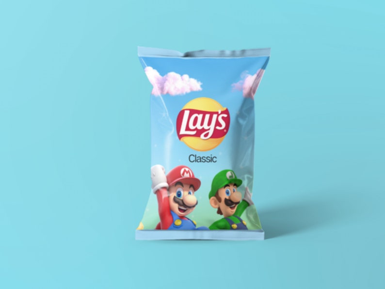 Super Mario Chip Bags, Mario Bros Birthday Chips, Mario Chip Bag 6ct ...