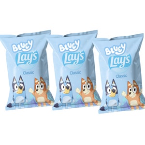 Bluey Chip Bags, Bluey Birthday Chips, Bluey Chips Party Favor Bags ...