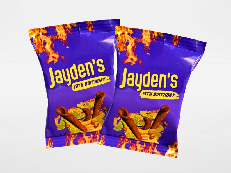 Custom Takis Filled Party Chip Bags Takis Birthday Party Treats, Custom ...