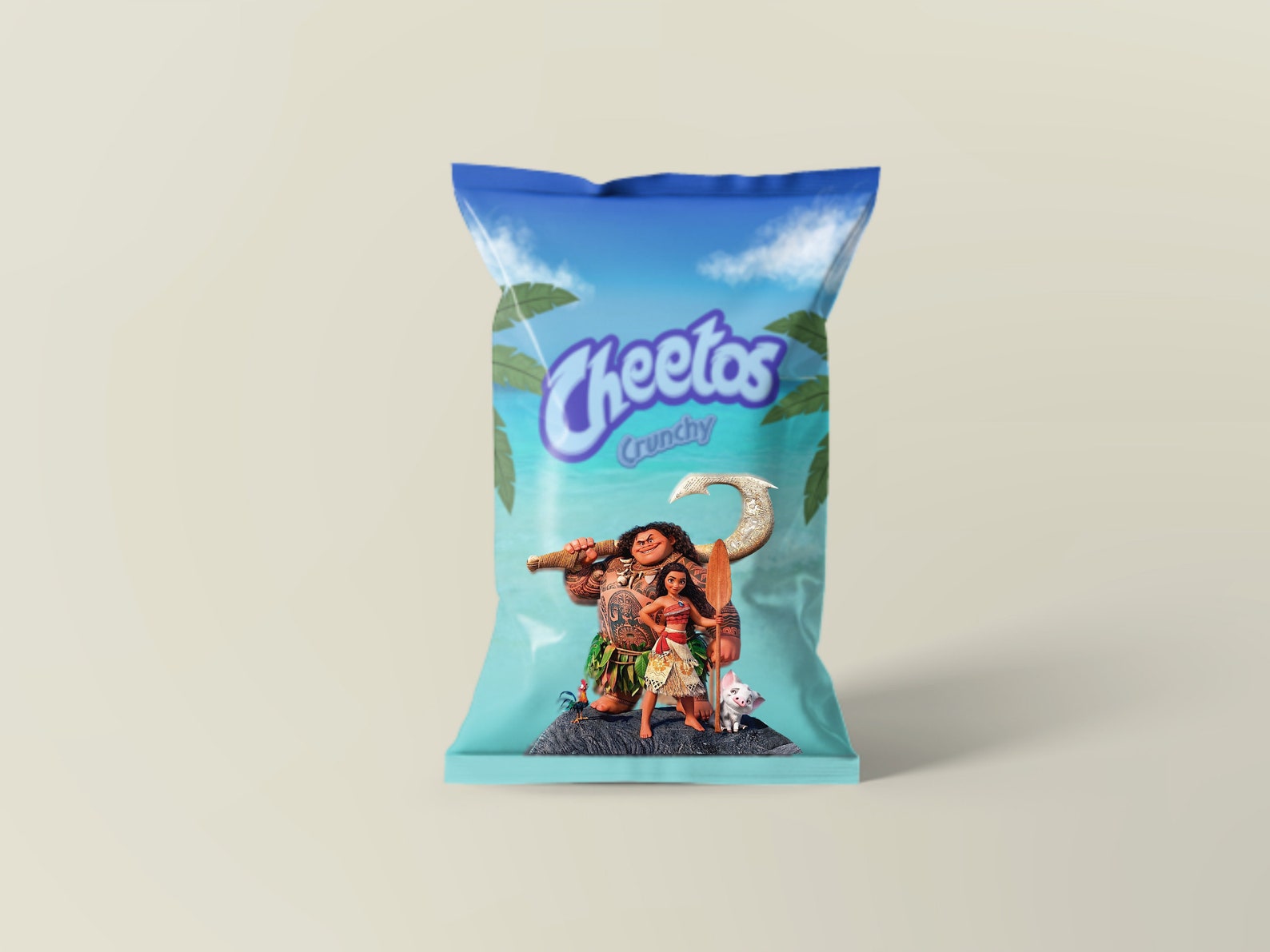 Moana Birthday Party Chips Moana Party Favors, Custom Name Chips Favor ...