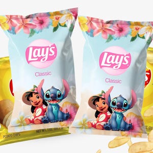 Lilo and Stitch Chip Bags - Stitch Birthday Party Favors for Kids ...