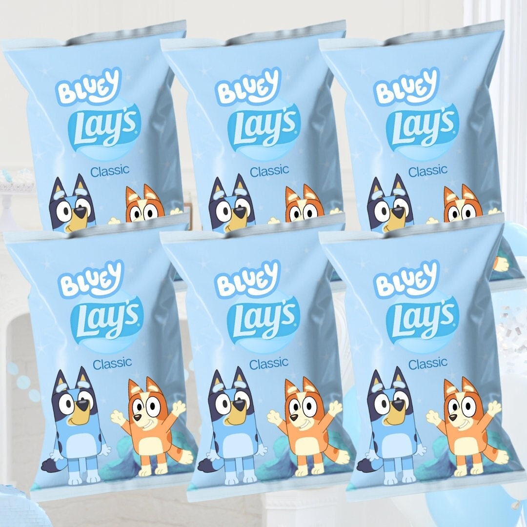 Bluey Chip Bags Bluey Birthday Chips, Bluey Party Favor Bags Birthday ...