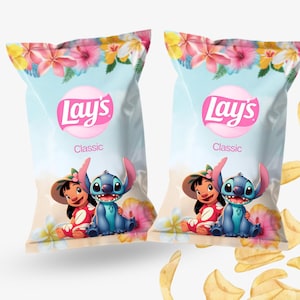 Lilo and Stitch Chip Bags - Stitch Birthday Party Favors for Kids ...