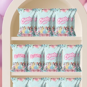 Disney Princess Birthday Party Chips, Disneyland Theme Birthday Disney ...