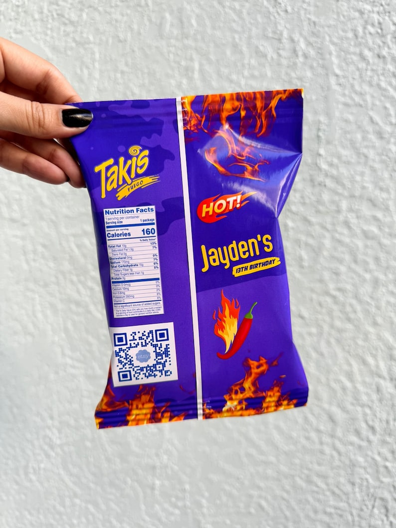 Custom Takis Filled Party Chip Bags Takis Birthday Party Treats, Custom ...