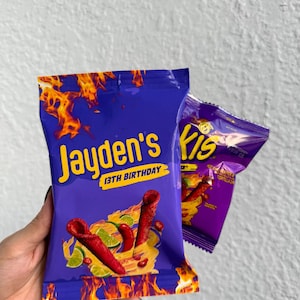 Custom Takis Filled Party Chip Bags Takis Birthday Party Treats, Custom ...