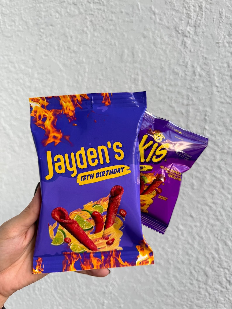 Custom Takis Filled Party Chip Bags Takis Birthday Party Treats, Custom ...