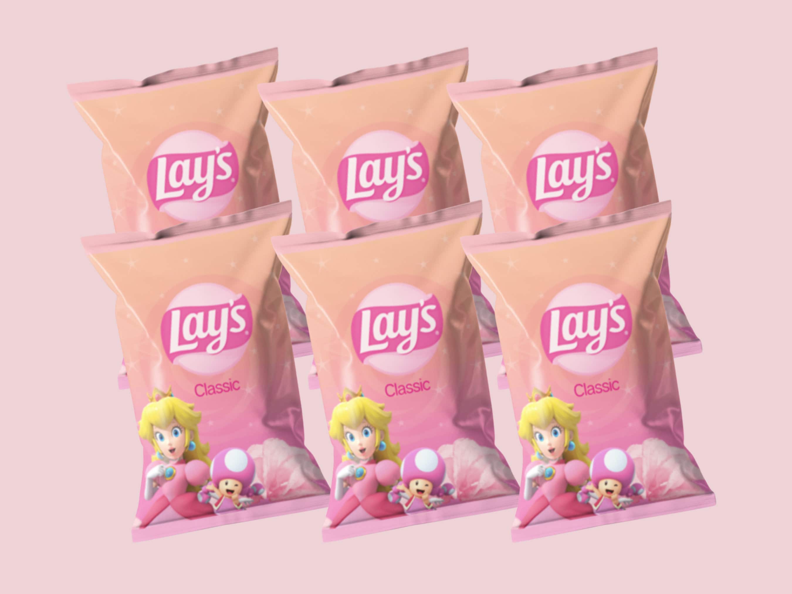 Princess Peach Chip Bags Mario Bros Birthday Chips Princess - Etsy ...