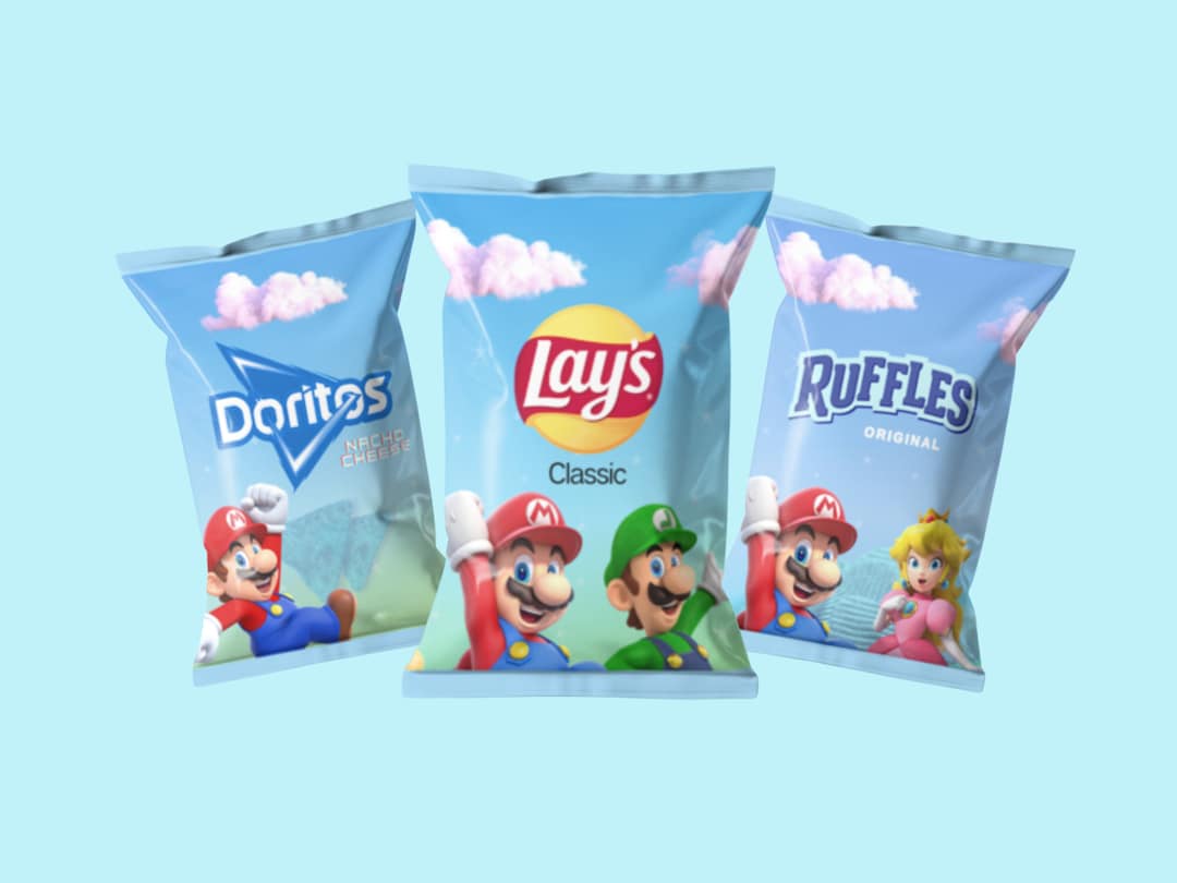 Super Mario Chip Bags, Mario Bros Birthday Chips, Mario Chip Bag 6ct ...