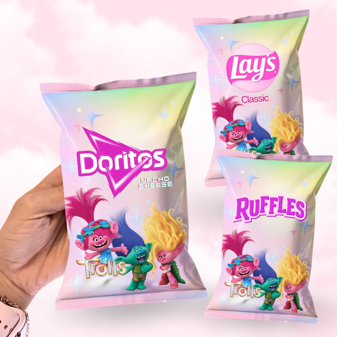 Trolls Birthday Party Treats Trolls Chip Bags Birthday Party Bundle ...