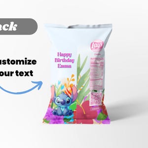 Stitch Party Favors Lilo and Stitch Chip Bags Birthday Chips, Stitch ...