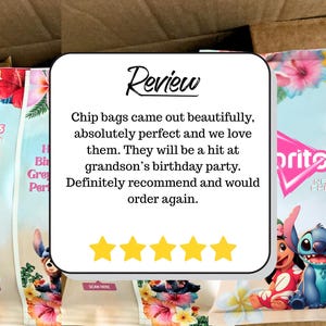 Lilo and Stitch Chip Bags - Stitch Birthday Party Favors for Kids ...