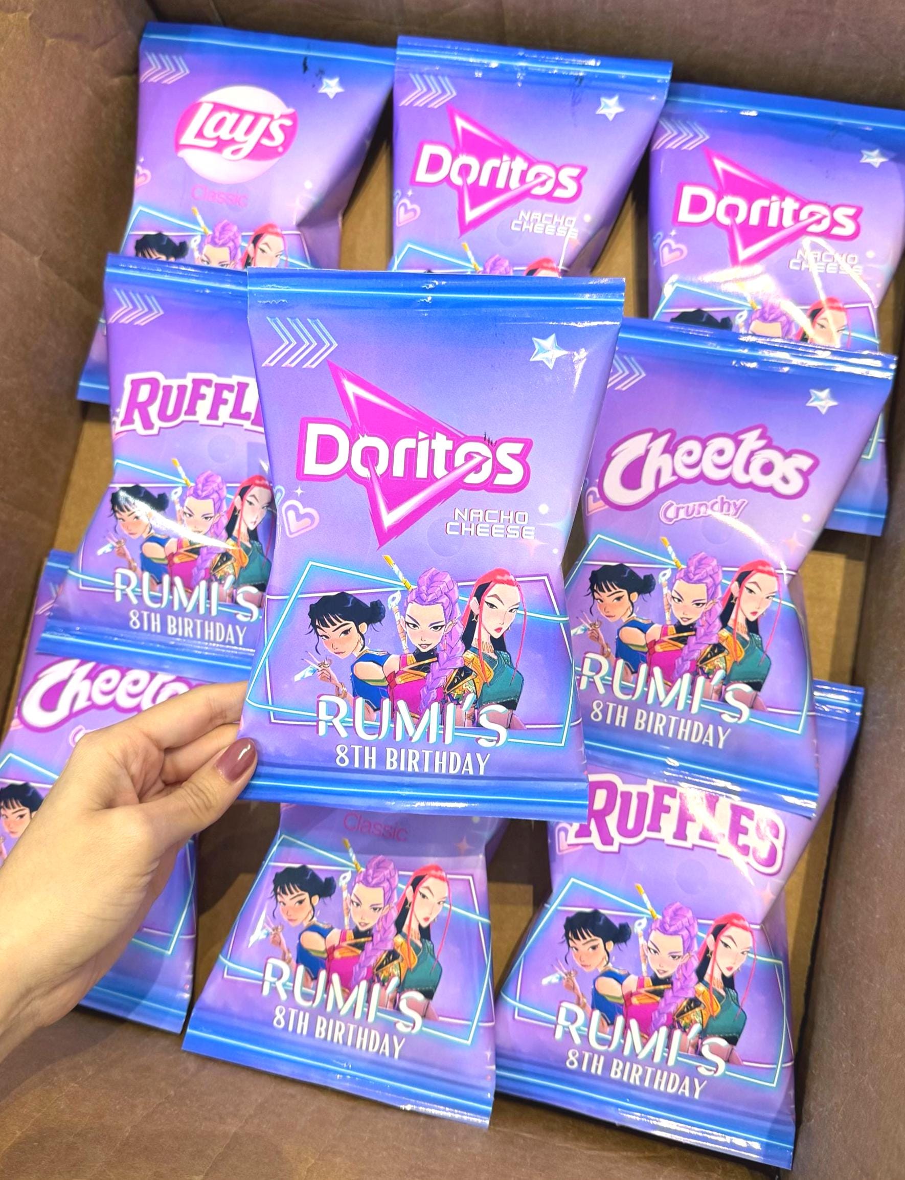 Kpop Birthday Chip Bags – Demon Hunter Party Favors HUNTR/X and Saja ...