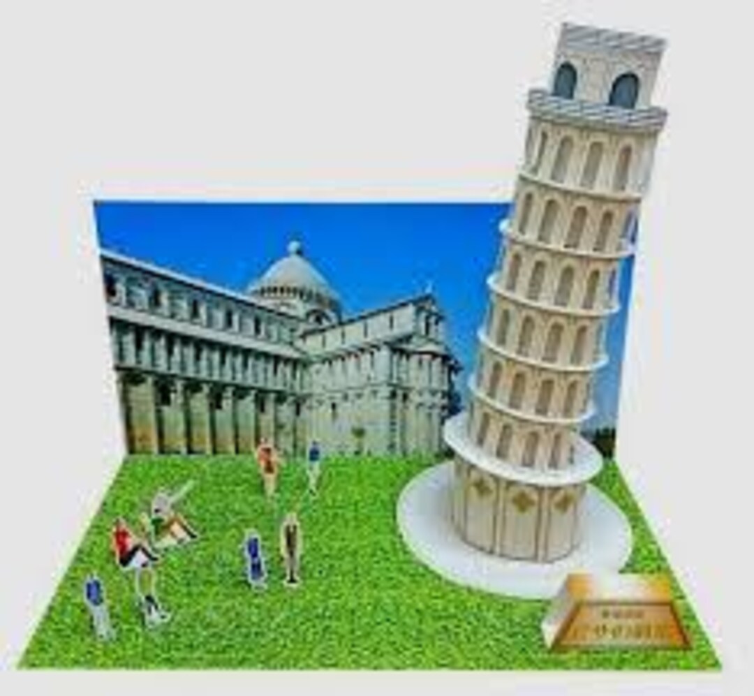 Paper Craft Leaning Tower of Pisa DIY Gifts for Kids Birthday Gifts ...