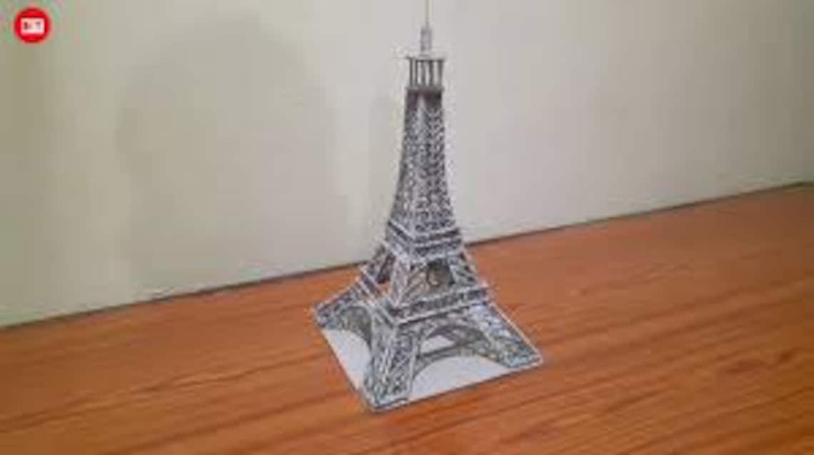 Eiffel Tower Papercraft: Printable 3D Model - DIY Paris Landmark (PDF ...
