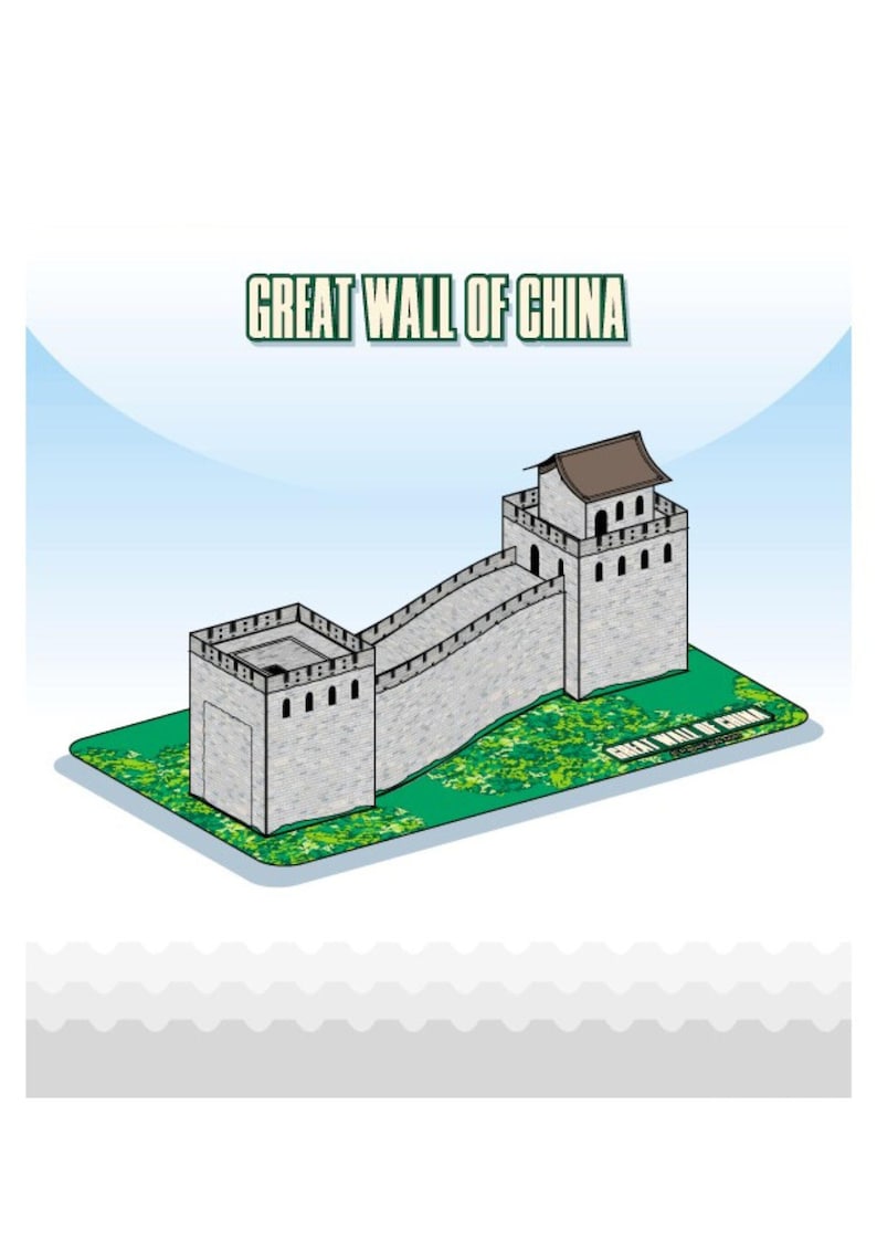 Paper Craft Great Wall of China DIY Gifts for Kids Birthday Gifts Paper ...