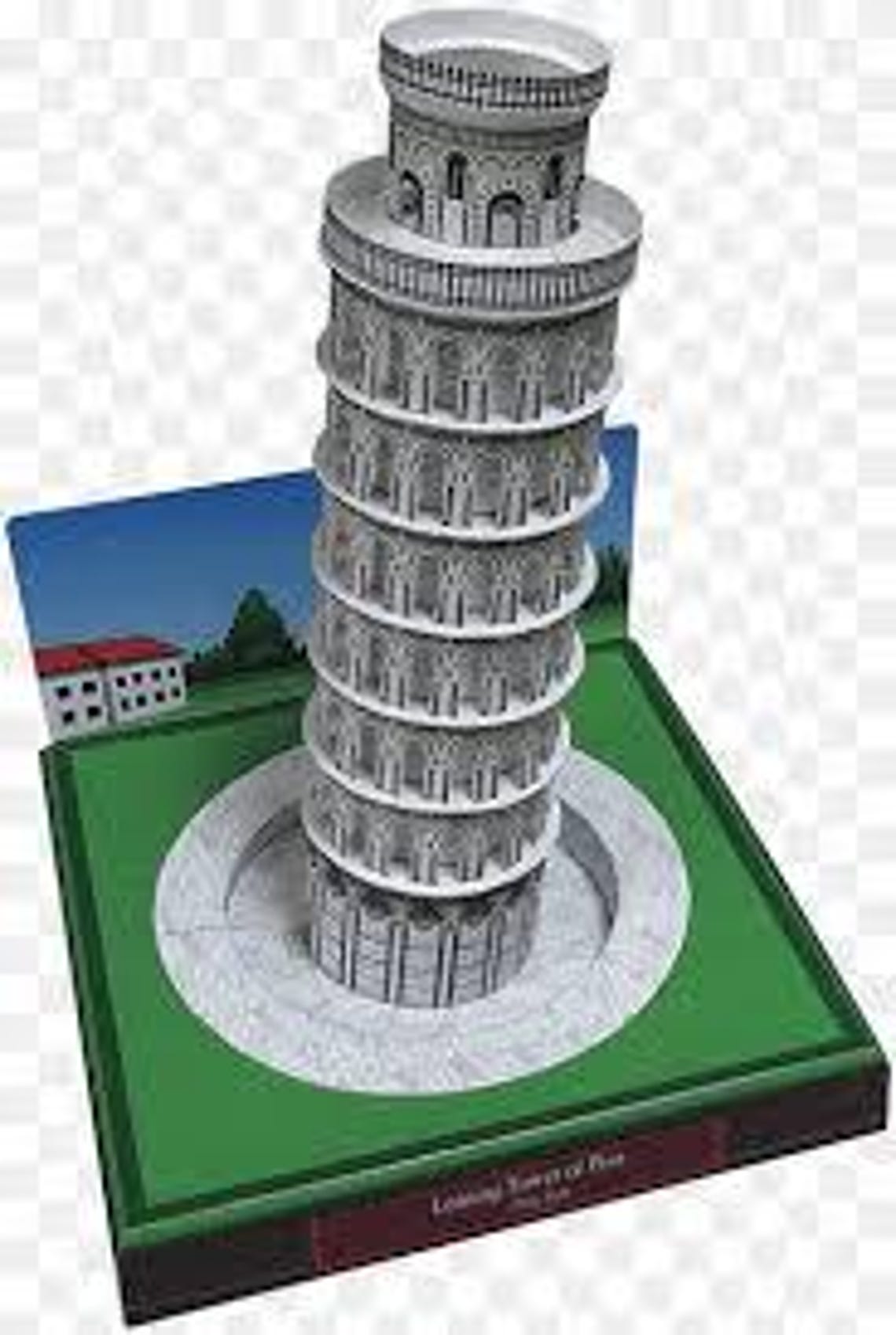 Paper Craft Leaning Tower of Pisa DIY Gifts for Kids Birthday Gifts ...
