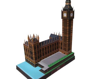 London Party Decor, Big Ben 3D Papercraft, Kids Birthday Activity, STEM ...