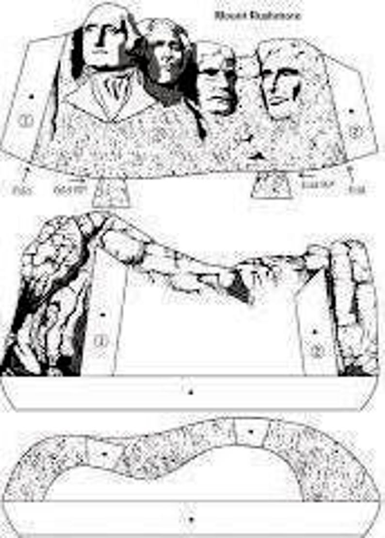 Mount Rushmore Paper Craft: DIY Kids Activity (PDF) - Etsy