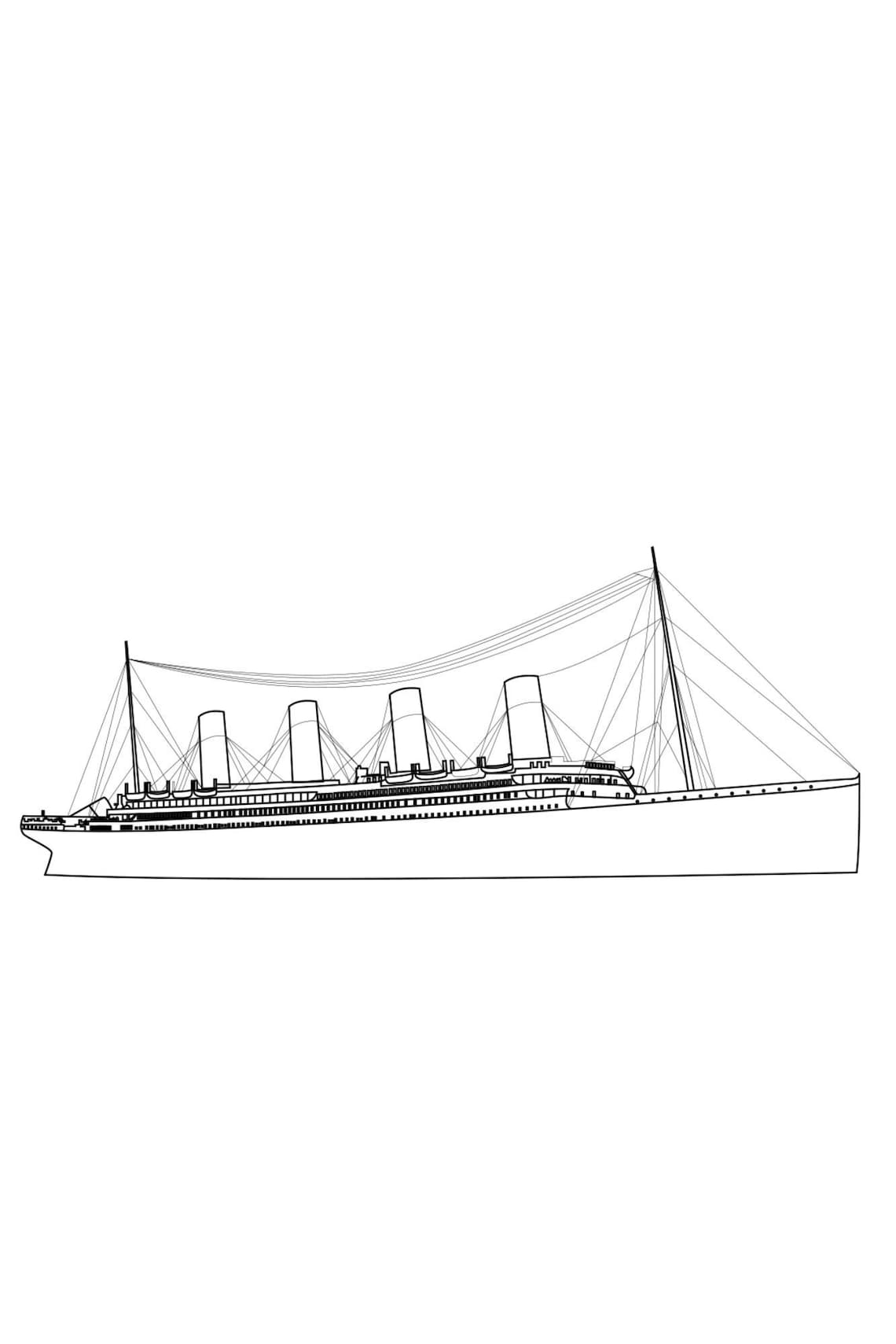 Titanic Coloring Page Printable PDF - Adults Kids Relaxation STEM ...