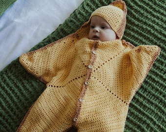 Pattern Crochet Baby Star Bunting/snuggle Suit/bodysuit Instant ...