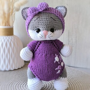 Amigurumi Kitten Baptism Baby Gift, Cat Crochet Toy, Christening ...