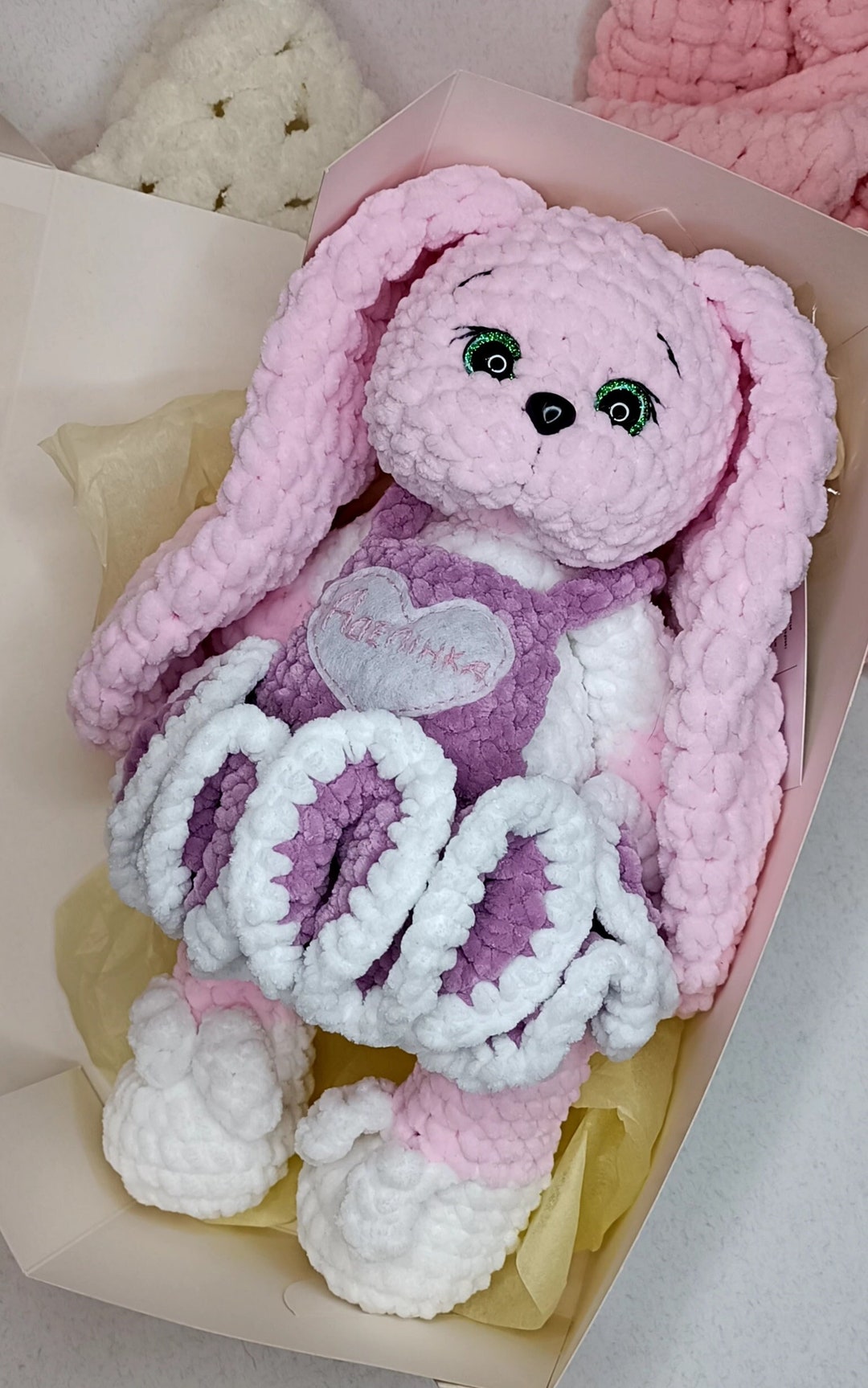 Crochet Amigurumi Bunny: Personalized Ballet Plushie, Toddler Girl Gift ...