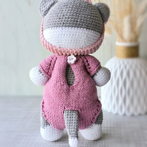 Amigurumi Kitten Baptism Baby Gift, Cat Crochet Toy, Christening ...