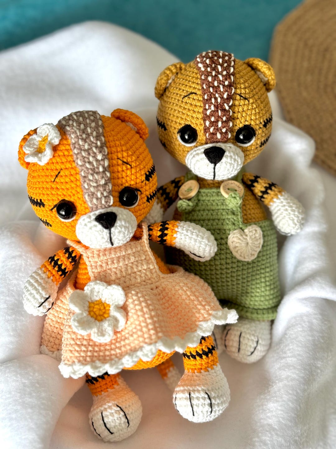 Handmade Small Tiger Plush, Safari Crochet Toy, Jungle Nursery Decor ...
