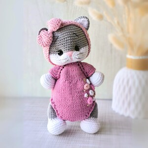 Amigurumi Kitten Baptism Baby Gift, Cat Crochet Toy, Christening ...