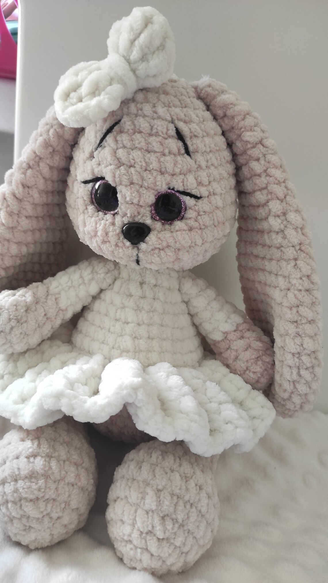 Crochet Ballerina Bunny Plushie: Handmade Boho Ballet Dancer Toy - Etsy