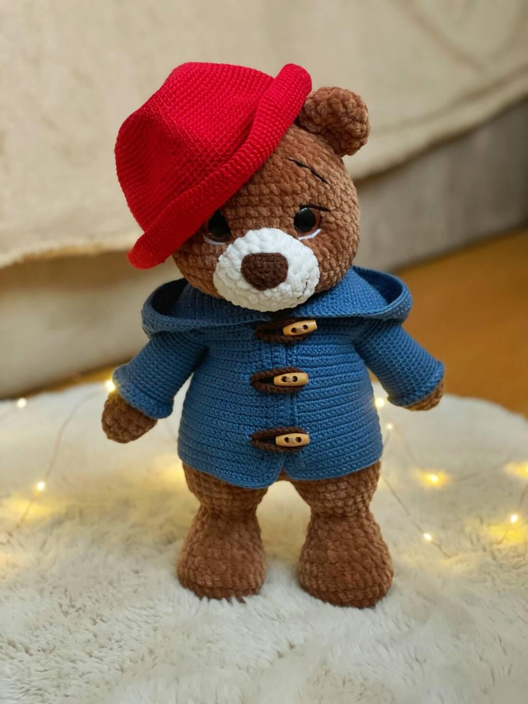 Handmade Amigurumi Teddy Bear: Boho Plushie Traveler Toy - Etsy