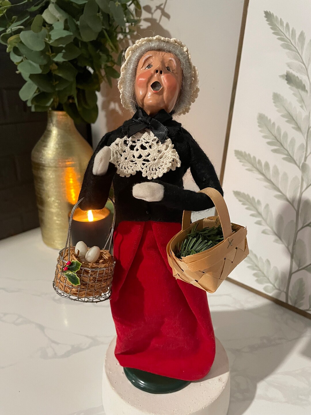 Byer's Choice the Carolers - Woman With Egg Basket - Etsy
