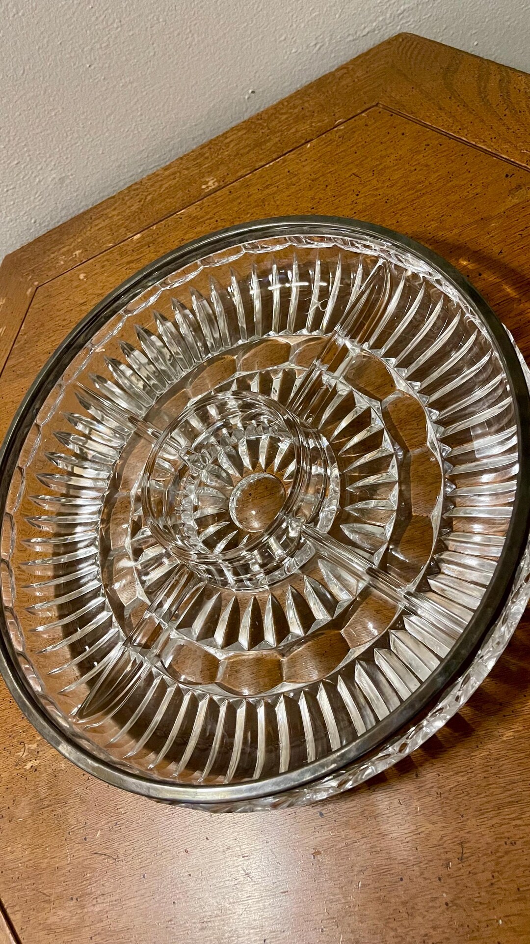 Vintage Crystal Relish Dish/serving Tray - Etsy