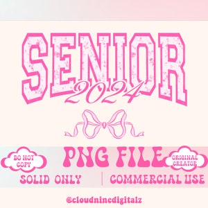 Coquette,senior Social Club,pink Bow Png,senior 2024 Png,class of 2024 ...
