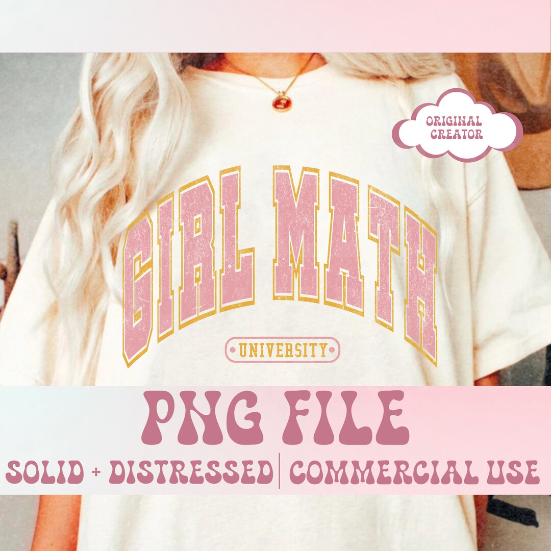 Girl Math University PNG Girl Math PNG Trendy PNG Retro Png Sublimation ...
