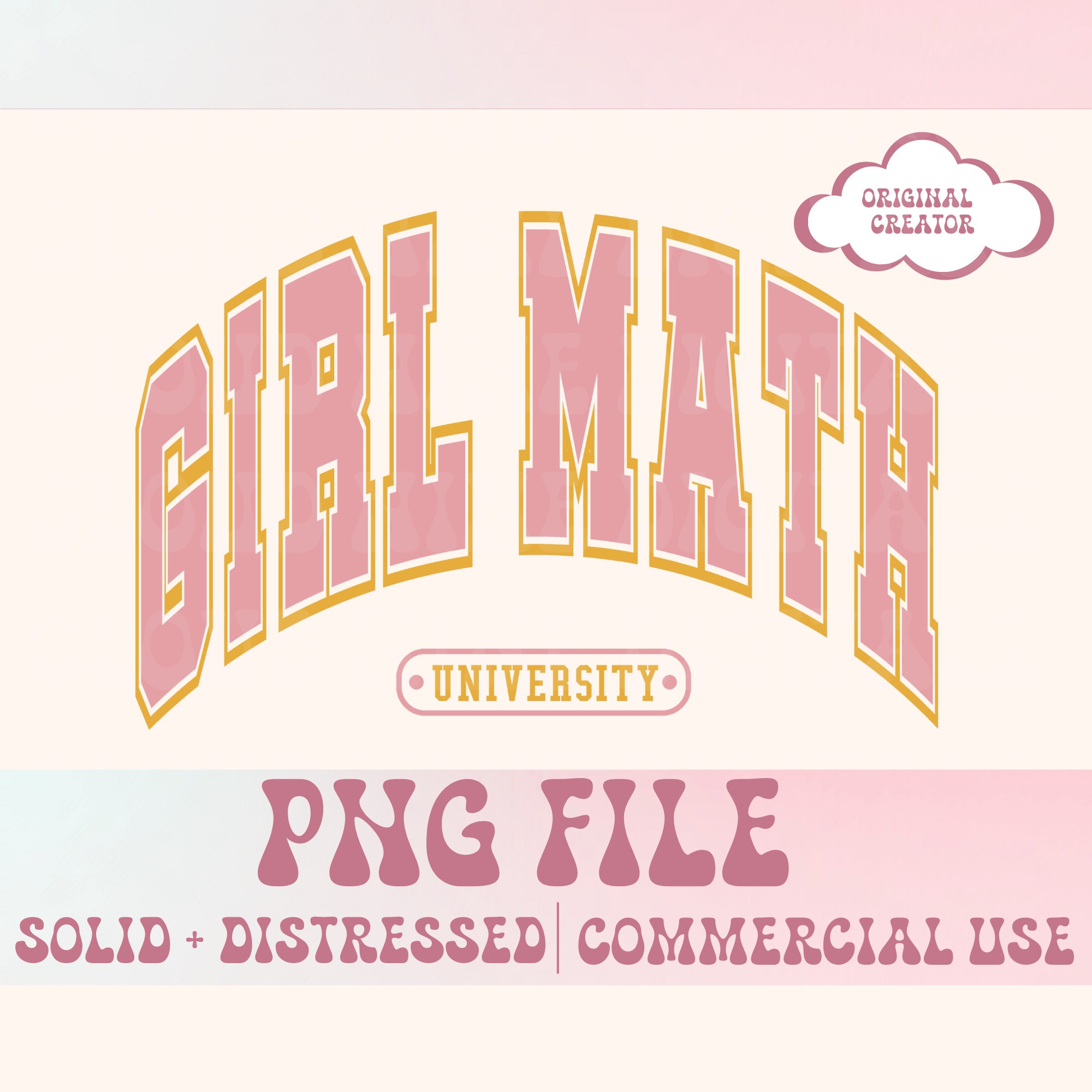 Girl Math University PNG Girl Math PNG Trendy PNG Retro Png Sublimation ...