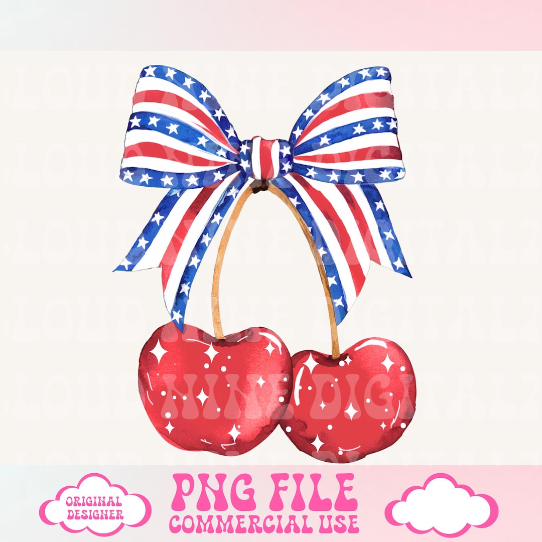 Coquette 4th of July Png,cherry Png,america Png,american Girly Png ...
